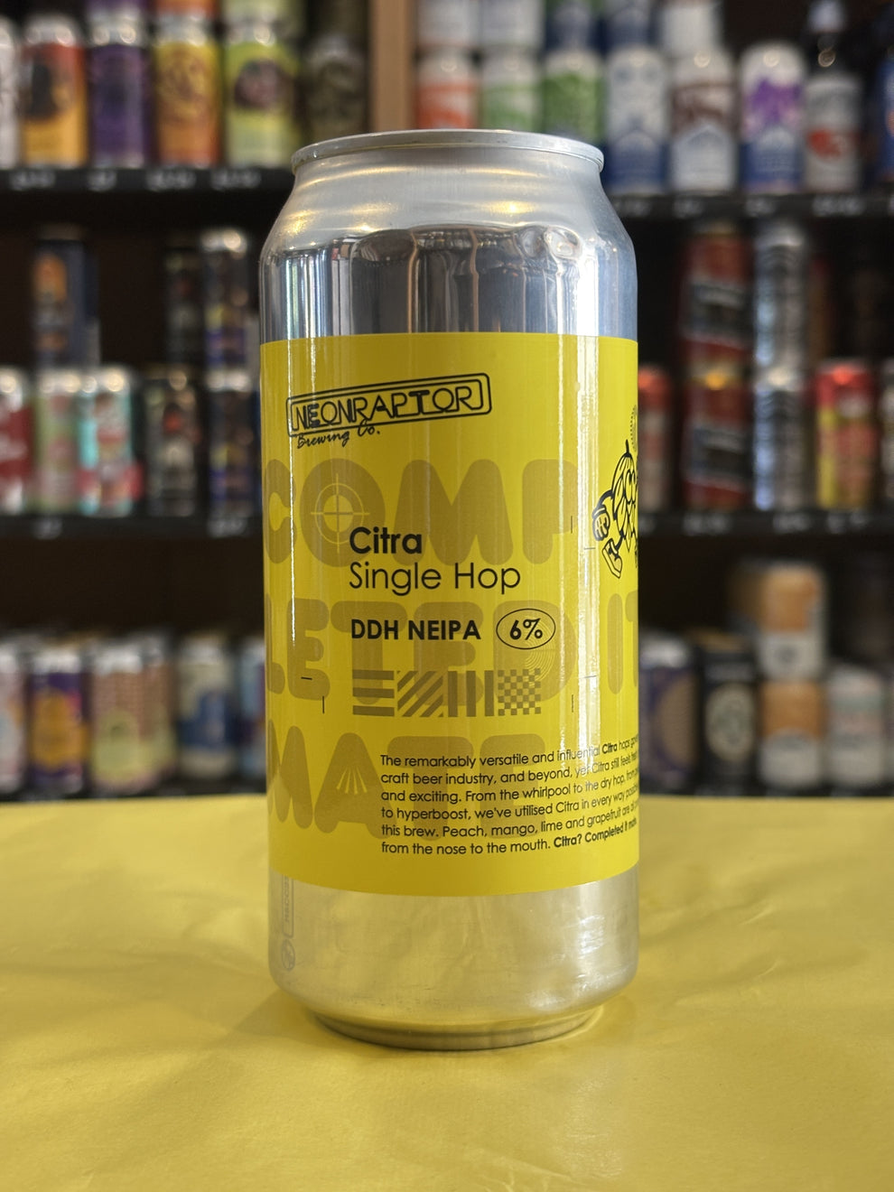 Neon Raptor Citra, Completed it Mate – The Beerhive